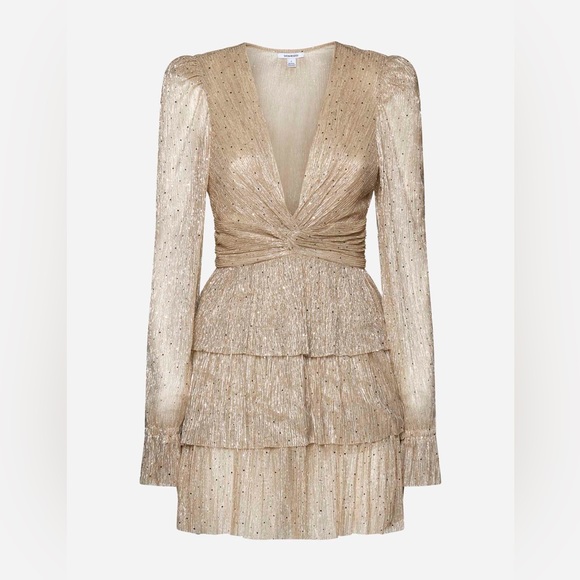 Sabina Musayev | Dresses | Sabina Musayev Felicie Lam Metallic Gold ...